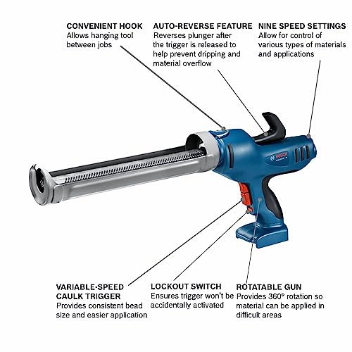 BOSCH GCG18V-29N 18V 29oz Cage Caulk and Adhesive Gun (Bare Tool)