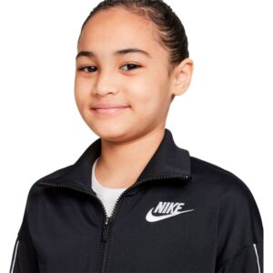 Nike Sportswear Big Kids' (Girls') High-Waisted Tracksuit (LG (14-16 Big Kids), Black/White)