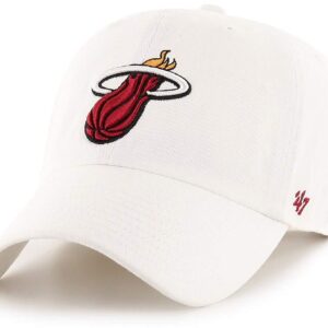 '47 Miami Heat Clean Up Adjustable Strapback White Hat