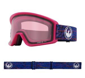 dragon unisex snowgoggles dxt otg - scribble with lumalens light rose large