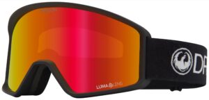 dragon unisex snowgoggles dxt otg - black with lumalens red ion, large