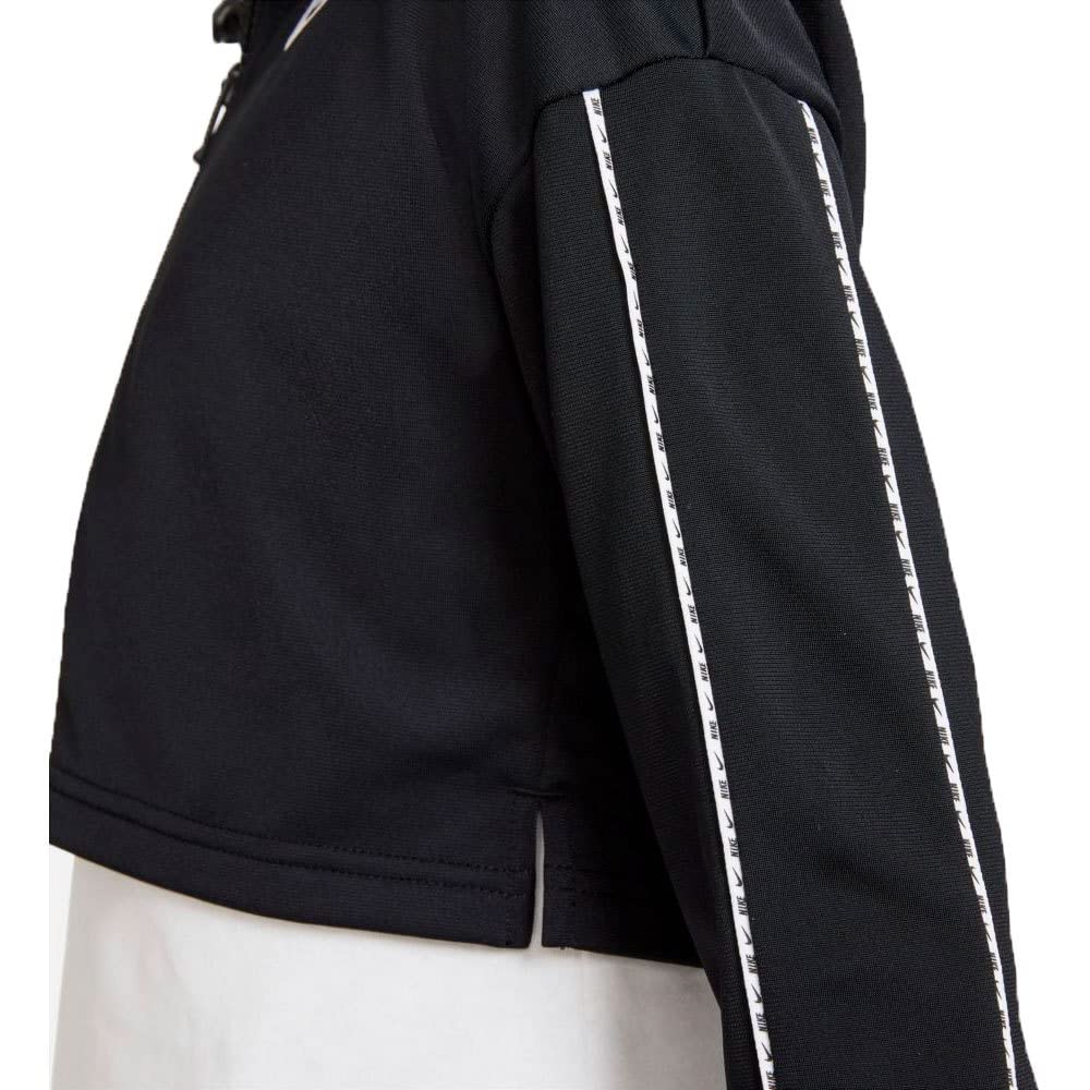 Nike Sportswear Big Kids' (Girls') High-Waisted Tracksuit (LG (14-16 Big Kids), Black/White)