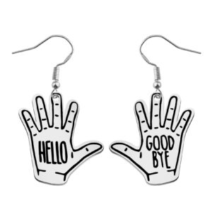 ensianth tv show inspired gift klaus gift hello goodbye earring hands earrings klaus fans gift (hands earrings)