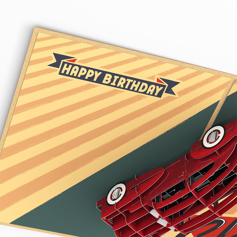 Lovepop Happy Birthday Pop-Up Card for Her and Him- 3D Disney Birthday Greeting Cards for Boys, Girls, Men, Women - You're Not Old - 5" x 7" Classic Car Card - Blank Note Card & Envelope Included