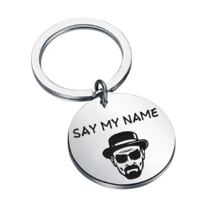 bleouk crime tv inspired keychain breaking gift bad gift tv show fans gift (say my name)