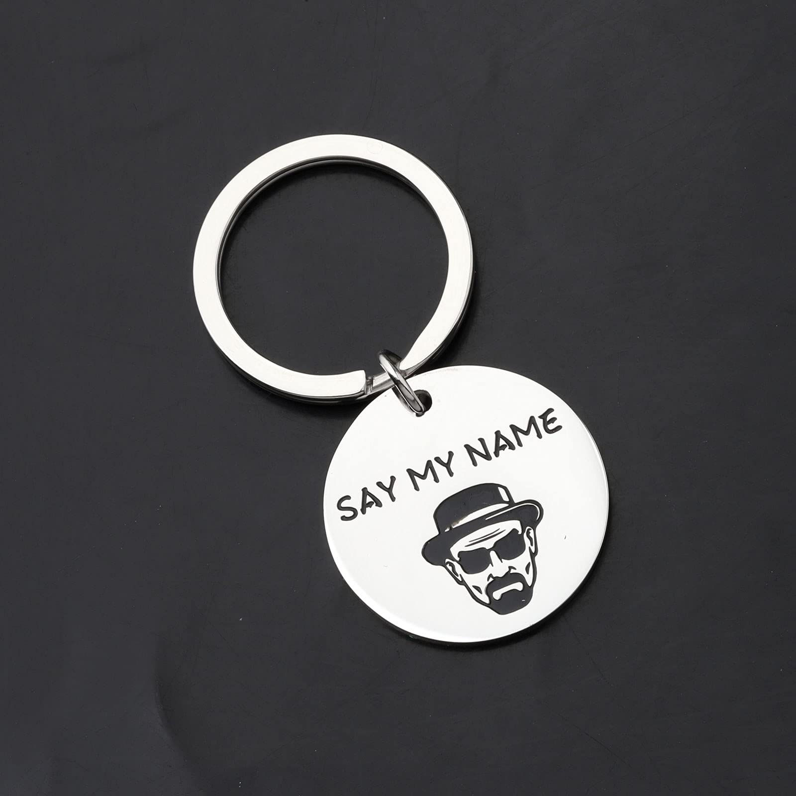 BLEOUK Crime TV Inspired Keychain Breaking Gift Bad Gift TV Show Fans Gift (Say MY name)