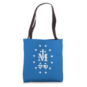 miraculous medal marian consecration mary catholic tote bag