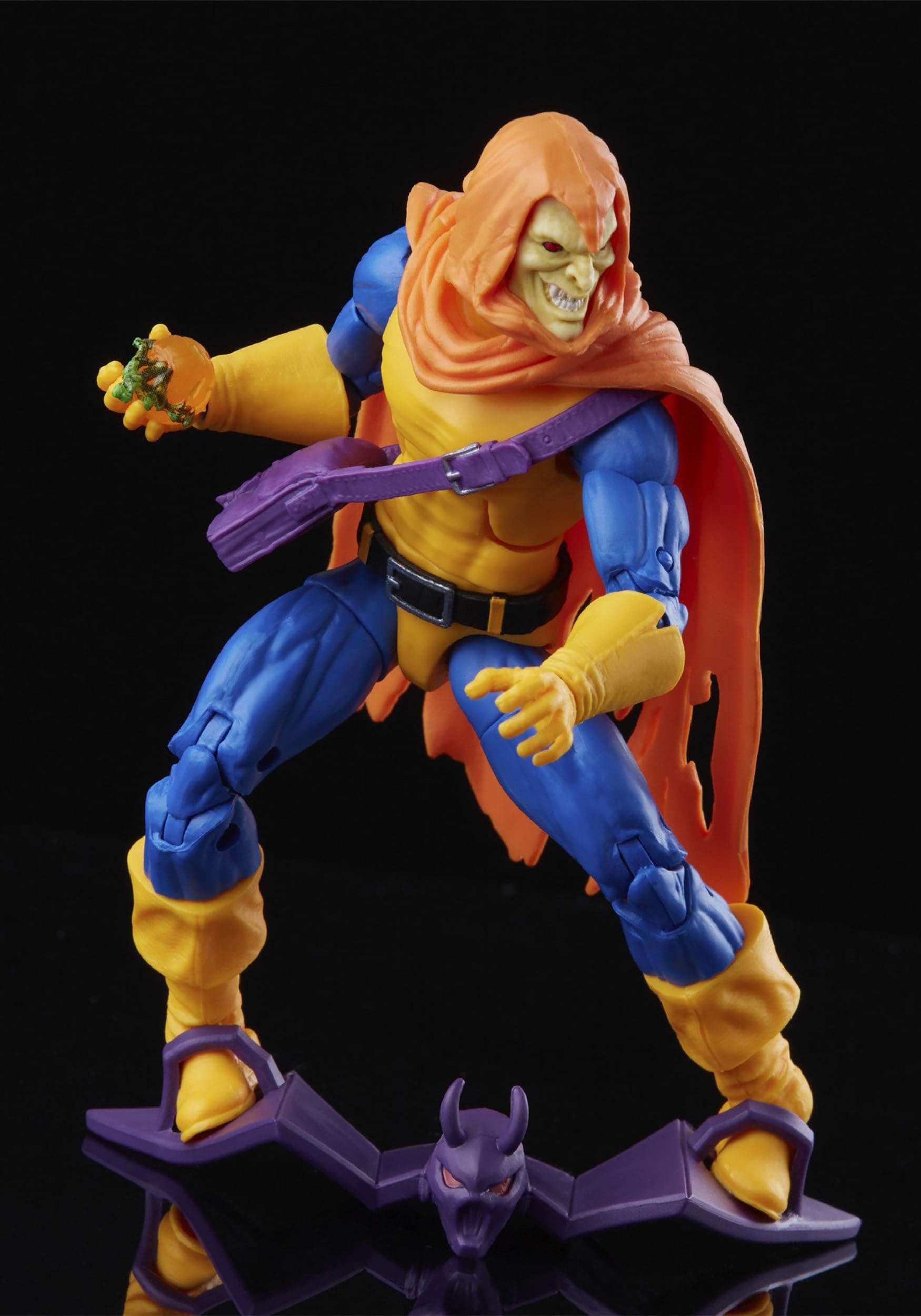 Spider-Man Marvel Legends Series 6-inch Hobgoblin Action Figure Toy, Toy Biz Inspired Design, includes 3 Accessories: Glider, Pumpkin Bomb, Satchel