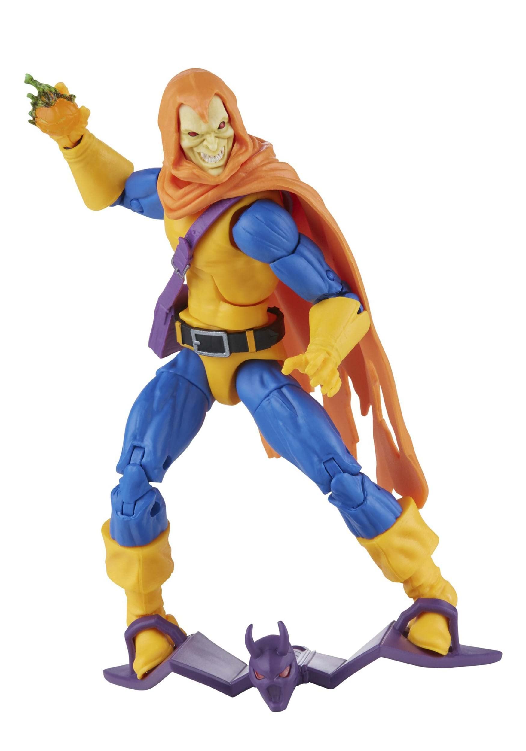 Spider-Man Marvel Legends Series 6-inch Hobgoblin Action Figure Toy, Toy Biz Inspired Design, includes 3 Accessories: Glider, Pumpkin Bomb, Satchel