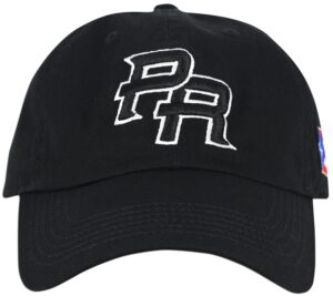 puerto rico pr flag hat dad embroidered cap baseball curved unstructured bill (black)