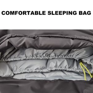 ATEPA Mummy Sleeping Bag Ultralight XL Down Alternative Sleeping Bag for Adult (2.4lbs), Oversize 620 FP Compact Lightweight Sleeping Bag with Compression Sack for Camping Backpacking Hiking, Black