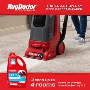 Rug Doctor Pro Deep Commercial Carpet Cleaning Machine, Large Red Commercial Grade Carpet Cleaner, CRI Platinum Rated, Includes 48 oz. of Oxy Cleaning Solution