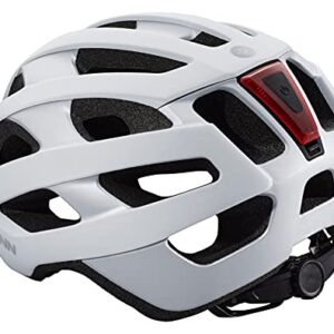 Schwinn LED Insight ERT Bike Helmet for Youth Boys Girls, Front & Rear LED Lights, Can Fit Head Circumference 54-58 cm, 19 Air Vents, Adjustable Strap, Medium White