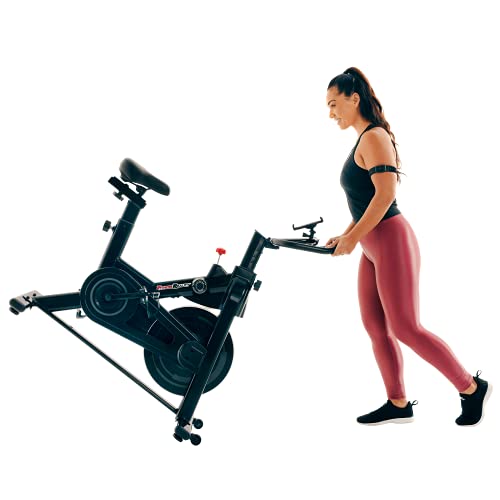 Fitness Reality Cycling Exercise Bike with Bluetooth Workout Tracking, 360° Adjustable Tablet Holder, 14 Levels Magnetic Resistance & Optional On Demand Coaching