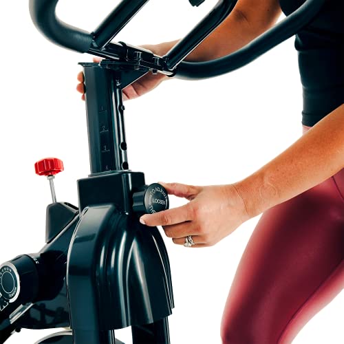 Fitness Reality Cycling Exercise Bike with Bluetooth Workout Tracking, 360° Adjustable Tablet Holder, 14 Levels Magnetic Resistance & Optional On Demand Coaching