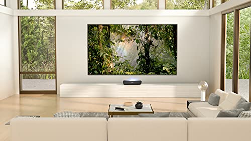 Hisense 100L9G-CINE100A 4K UHD Laser TV, Triple-Laser UST Ultra Short Throw Projector with 100" ALR Screen, 3000 Lumens, Android TV, HDR10, 40W Dolby Atmos, Built-in Alexa and Google Assistant