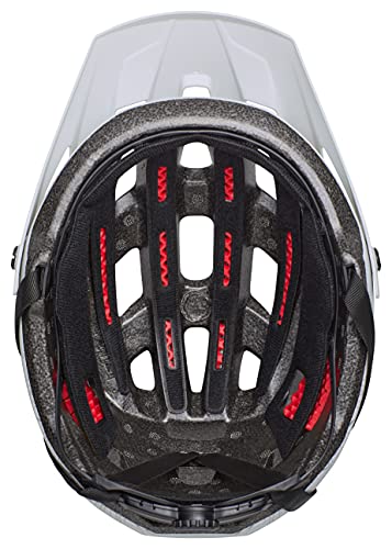 Schwinn Bunker ERT Bike Helmet for Youth Boys Girls, Can Fit Head Circumference 53-59cm, with 17 Air Vents, Pivoting Visor, & Adjustable Locking Strap, Medium, Grey