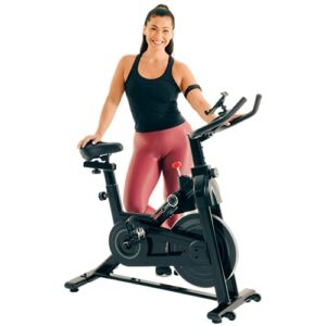 Fitness Reality Cycling Exercise Bike with Bluetooth Workout Tracking, 360° Adjustable Tablet Holder, 14 Levels Magnetic Resistance & Optional On Demand Coaching