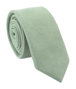 men skinny sage green ties cotton timeless narrow width best wedding neckties for grooms