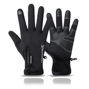 weitars winter warm gloves for men women touchscreen waterproof thermal snow gloves for cycling hiking (l)