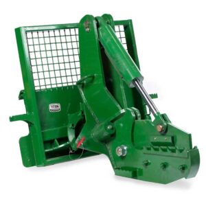 titan attachments 12" rotating tree shear attachment 5" cylinder for jd hook and pin loaders