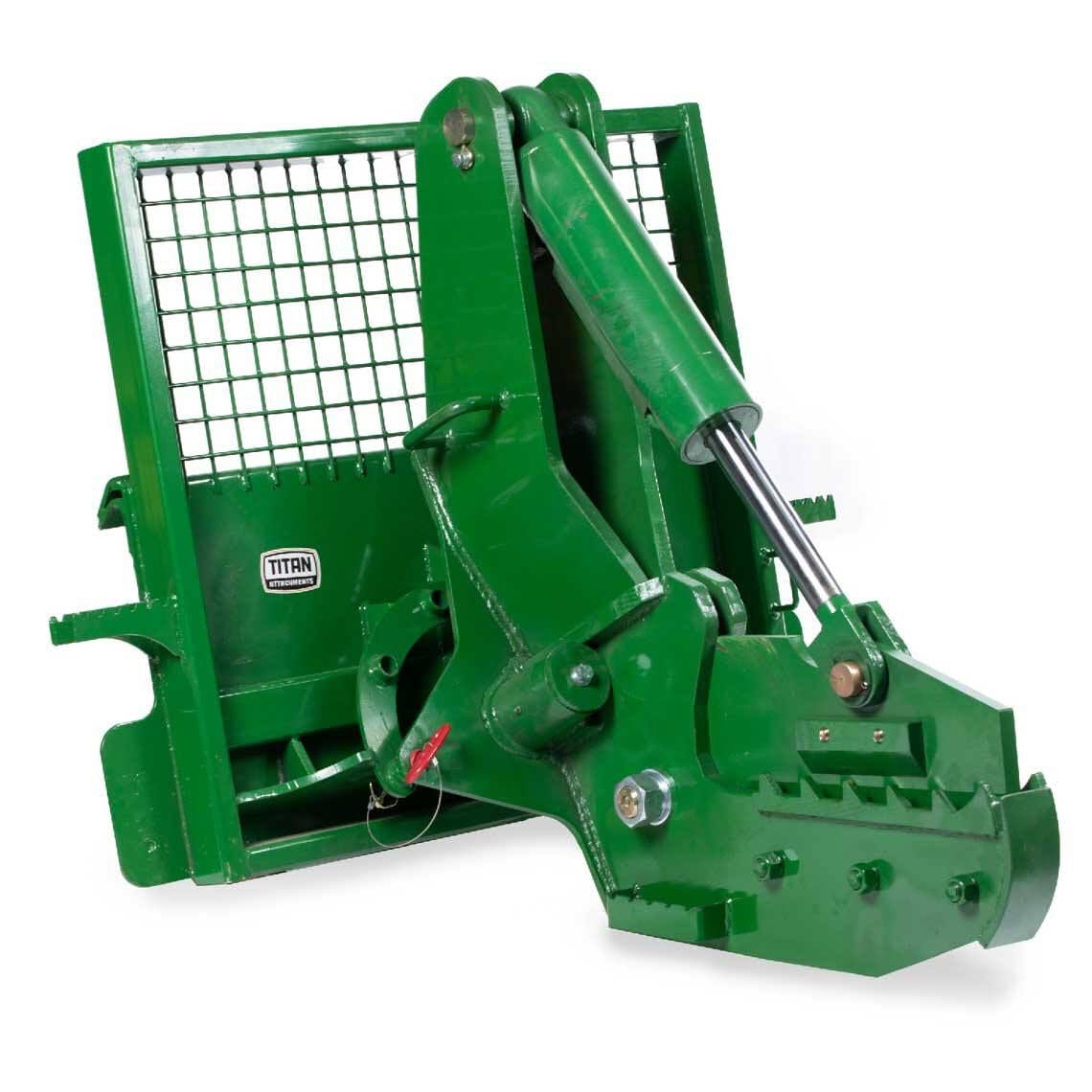 Titan Attachments 12" Rotating Tree Shear Attachment 5" Cylinder for JD Hook and Pin Loaders