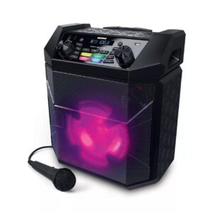 ion audio ipa101a party boom fx high-power bluetooth-enabled rechargeable speaker with lights