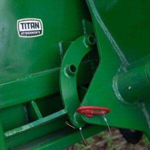 Titan Attachments 12" Rotating Tree Shear Attachment 5" Cylinder for JD Hook and Pin Loaders