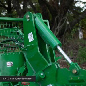 Titan Attachments 12" Rotating Tree Shear Attachment 5" Cylinder for JD Hook and Pin Loaders