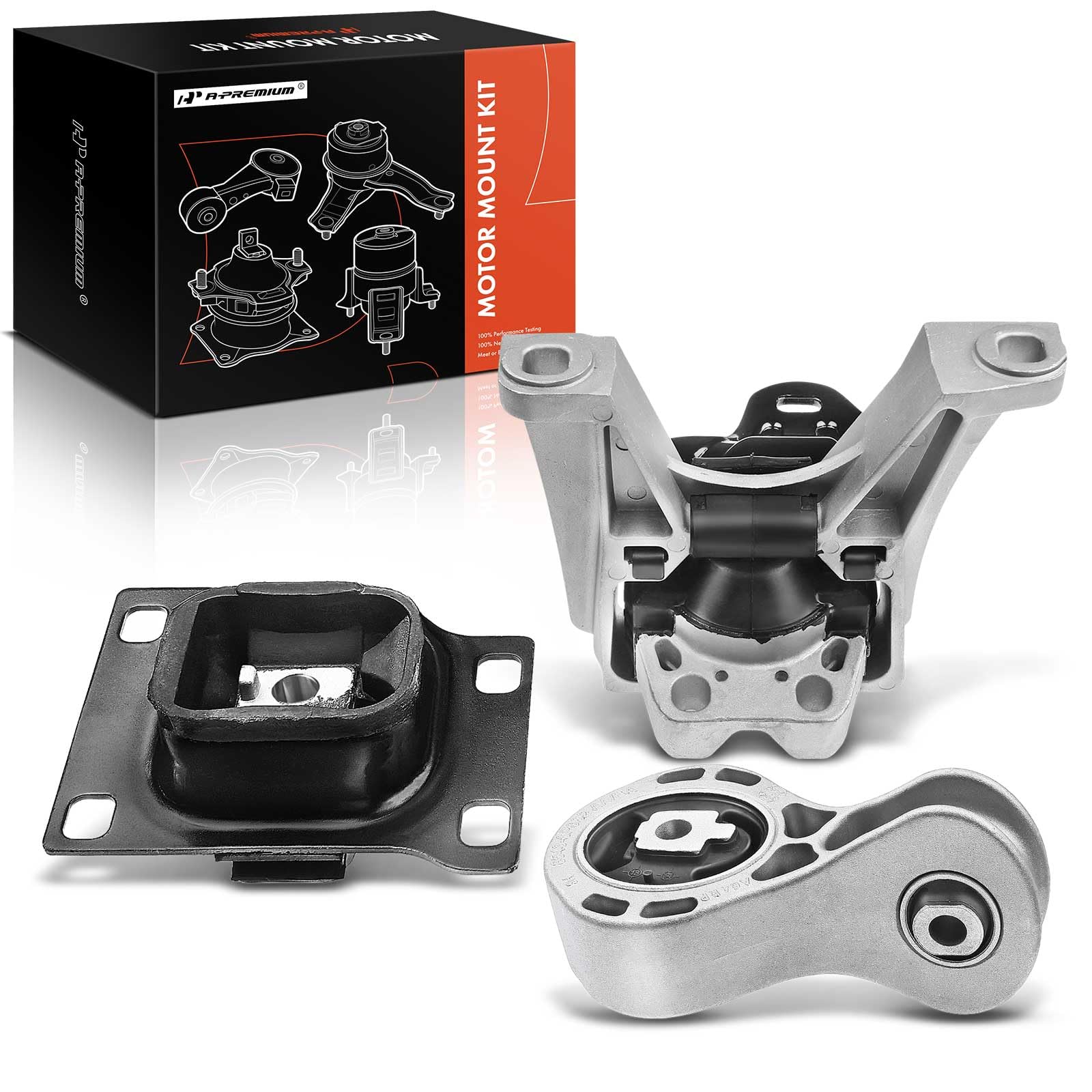 A-Premium 3PCS Engine Motor Mount Transmission Mount and Torque Strut Mount Kit Compatible with Ford Focus 2008 2009 2010 2011, Automatic Transmission, Replace# 8S4Z6068A, 5S4Z6038CB