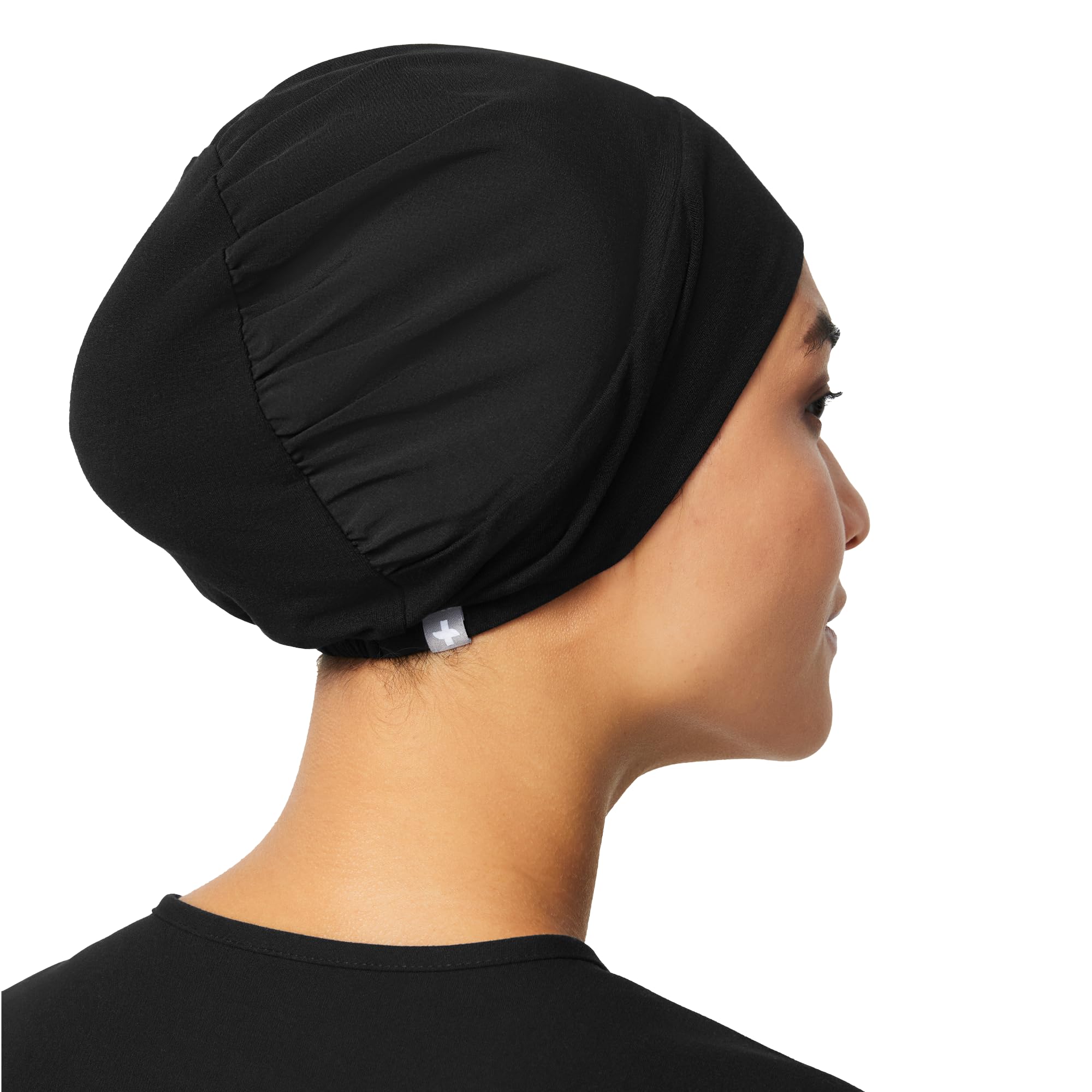 FIGS Modern Expandable Unisex Scrub Cap for Women and Men - Black, One Size