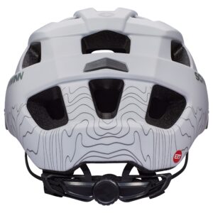 Schwinn Bunker ERT Bike Helmet for Youth Boys Girls, Can Fit Head Circumference 53-59cm, with 17 Air Vents, Pivoting Visor, & Adjustable Locking Strap, Medium, Grey