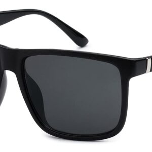 LOCS Hardcore Shades 2 Pack CLASSIC LOCS Black Sunglasses | Mens Gangster Rectangular Cholo Lowrider Shades, 91055 + 91070