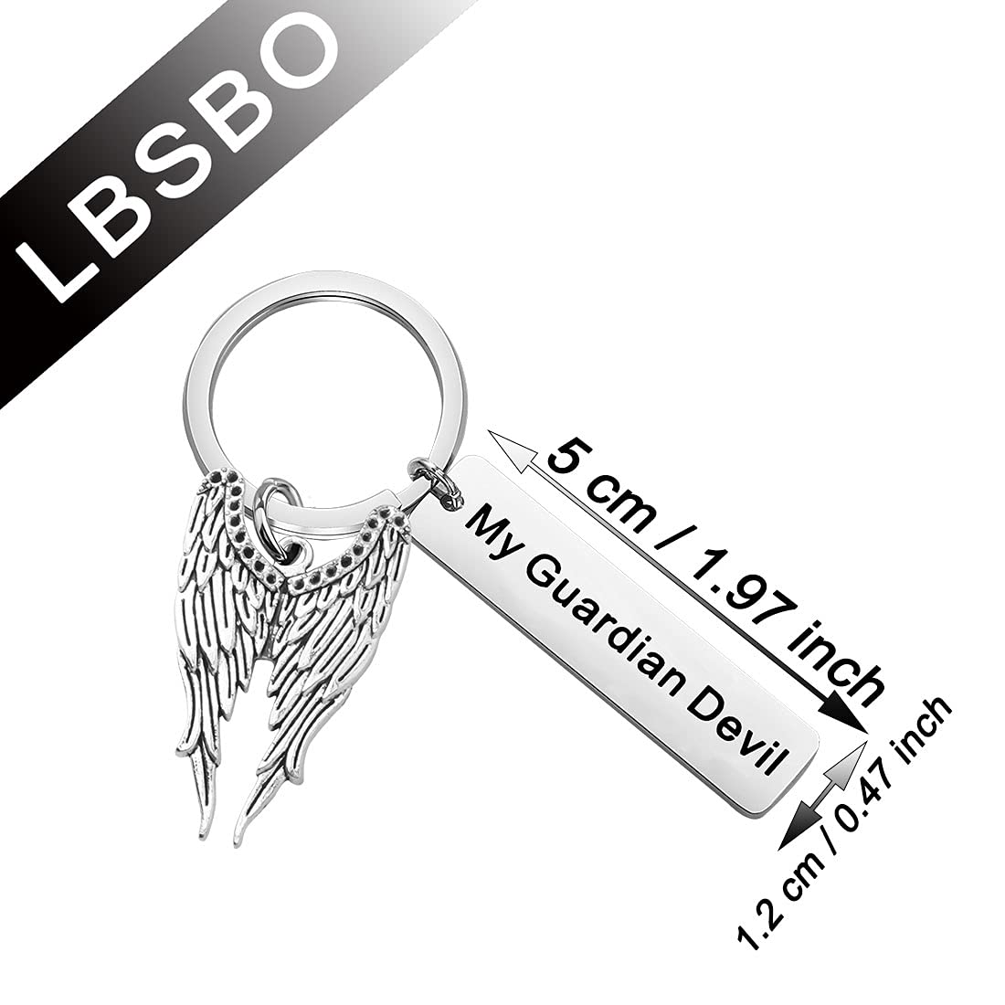 CENWA Lucifer Inspired Jewelry My Guardian Devil Keychain Funny Devil Gift For Fans (Guardian Devil K)