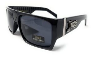 locs hardcore shades locs 91010 black sunglasses | gangster square flat top cholo og lowrider shades adult