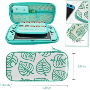 Accessories Bundle for Nintendo Switch Animal Crossing - YOOWA Accessory kit NS Animal Crossing Set with Carrying Case Protective Cover Screen Protector Game Card Holder Play Stand Thumb Grips