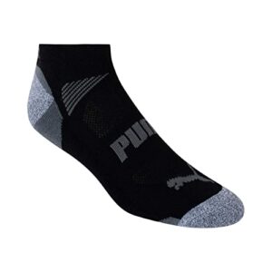 Puma Men's No Show - 10 Pairs Socks, Black, 10-13