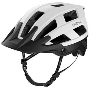 Smart Communications Mountain Bike Helmets - Sena M1 / M1 EVO (M1, Matte White, Large)