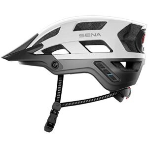 Smart Communications Mountain Bike Helmets - Sena M1 / M1 EVO (M1, Matte White, Large)