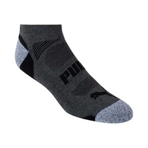 Puma Men's No Show - 10 Pairs Socks, Black, 10-13