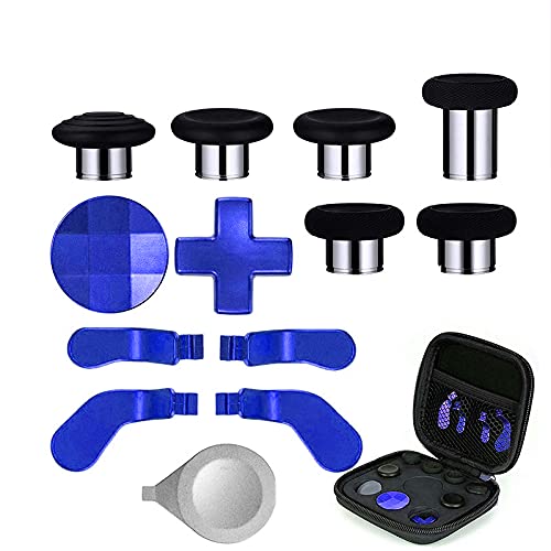 14IN1 Metal Alloy Thumbsticks Trigger D-Pads Button Set for XBOX One Elite Series 2 ( model 1797 ) Controller - Blue