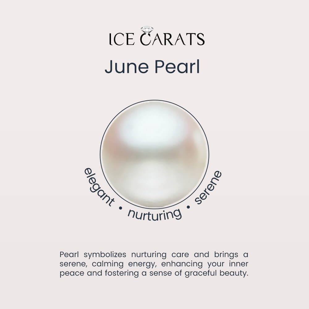 IceCarats 925 Sterling Silver 6mm Freshwater Cultured Button Pearl Diamond Ring Size 8