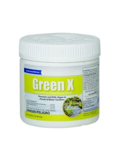 green x – 1lb - string algae remover for koi ponds, fountains, waterfalls, water features- safe for fish contact algae control- treats up to 16,000 gallons - concentrated granular algaecide