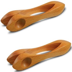 2 pieces wooden musical spoons folk percussion instrument natural wood musical spoons traditional percussion spoons musical folk wooden musical instrument for party festival holiday