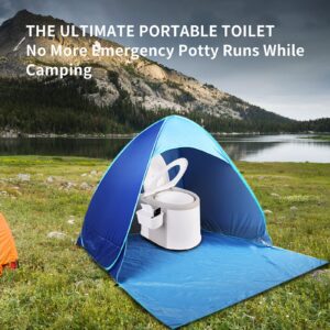 Tiktun Portable Travel Toilet for Camping and Hiking,Grey and White,Large,Toilet