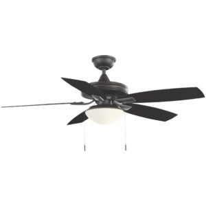 Hampton Bay Gazebo III 52 in. Indoor/Outdoor Natural Iron Ceiling Fan with Light Kit YG836A-NI