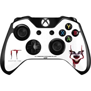 skinit decal gaming skin compatible with xbox one controller - officially licensed warner bros pennywise bloody design