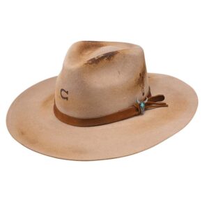 charlie 1 horse tan lakota 3 1/2" brim fashion hat tan s