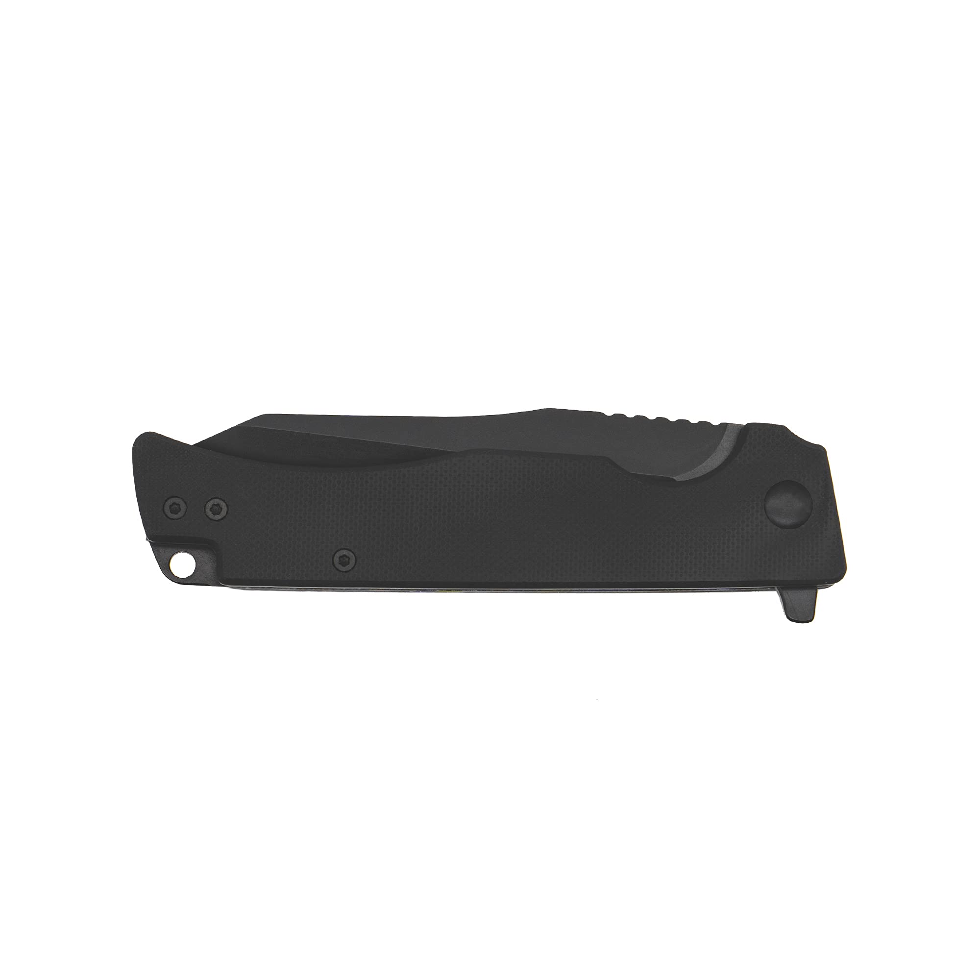 StatGear Ausus Slim - D2 Folding Everyday Carry edc Pocket Knife (Black)