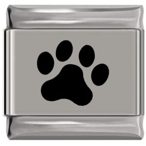 newcharms animal paw print laser engraved italian charm (9mm standard size)